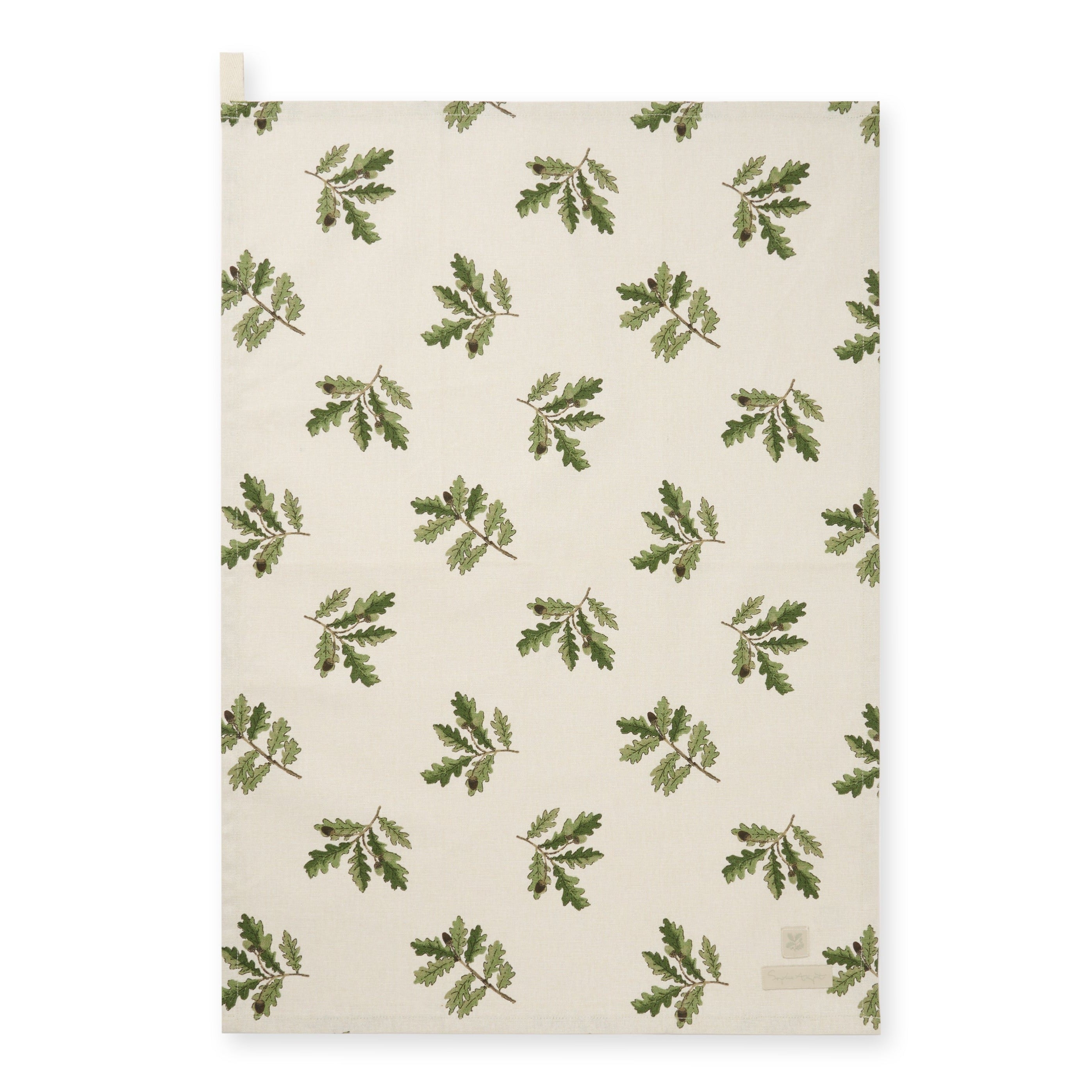 Sophie Allport 'Acorn & Oak' Leaves Cotton Tea Towel | Woods Fine Linens