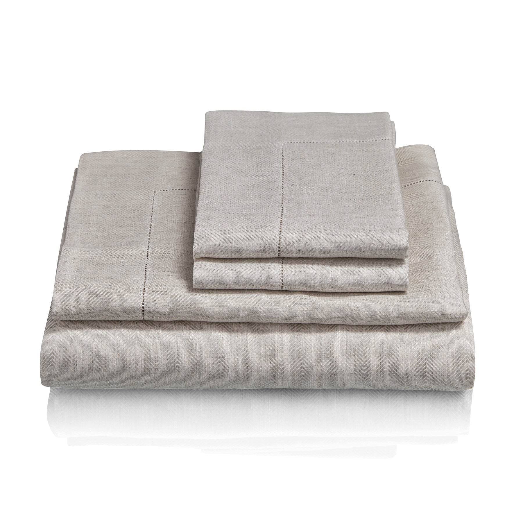 Graziano Herringbone Pure Linen Bed Linens – Woods Fine Linens